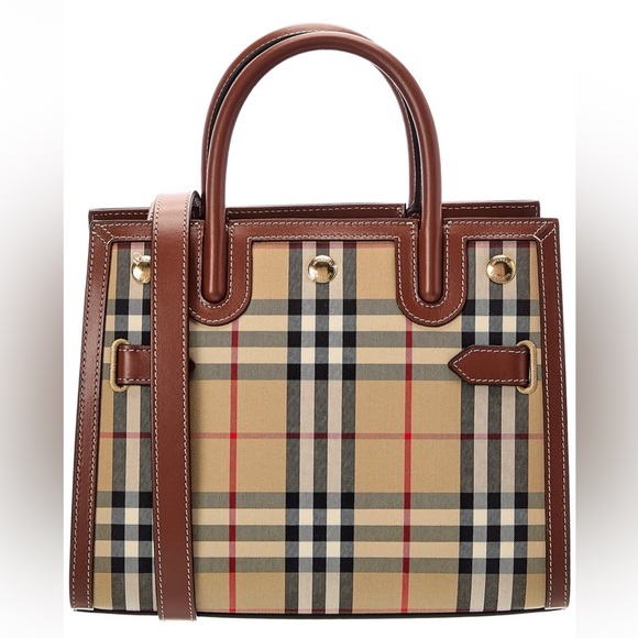 Burberry | Bags | Burberry Mini Vintage Check Leather Shoulder Bag ...